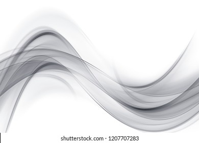 Gray Waves Abstract Background Stock Illustration 1207707283
