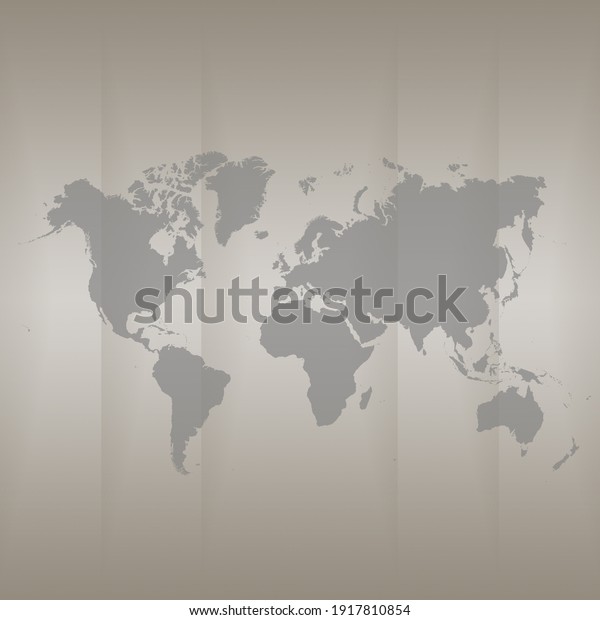 Gray World Map Isolated On Brown Stock Illustration 1917810854 ...