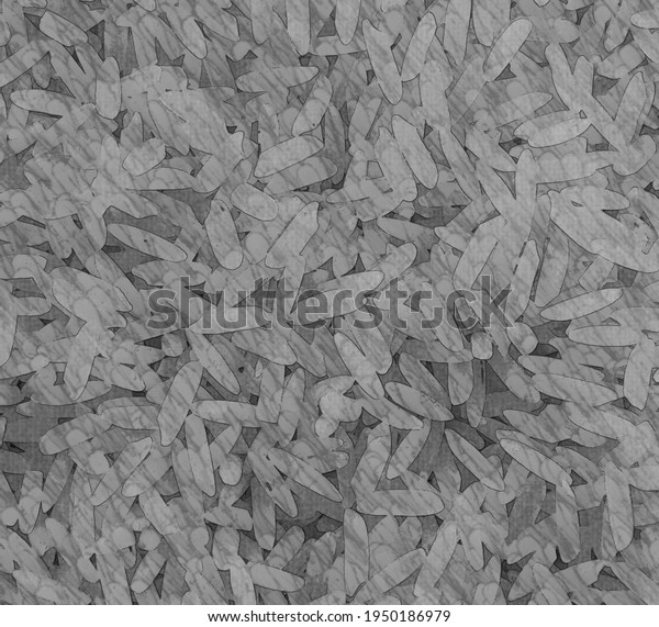 Grayscale Drawing Texture Created Raw Rice Stock Illustration ...