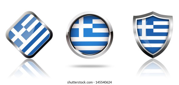 Greek Flag Crest Stock Vector (Royalty Free) 53119759 | Shutterstock
