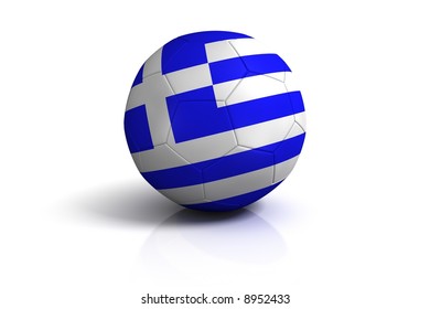 3d Realistic Soccer Ball Flag Greece Stock Illustration 330474068