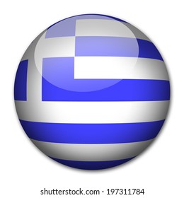 Greece Flag Glossy Button Vector Stock Vector (Royalty Free) 46401193
