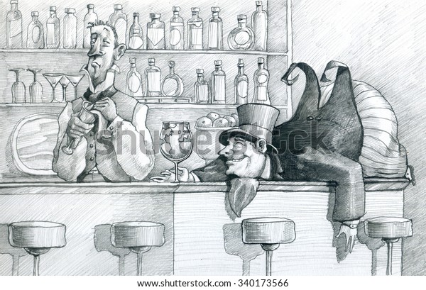 Greedy Drunk Fat Man Lying On Stock Illustration 340173566 | Shutterstock