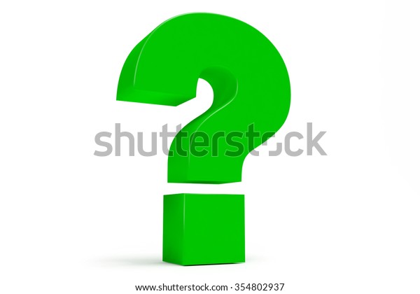 Green 3d Question Mark Isolated On Stock Illustration 354802937 ...