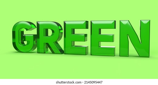 Green 3d Text Rendering Highquality Text Stock Illustration 2145095447 ...