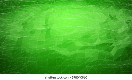 Green Abstract Polygonal Background Wireframe Lines Stock Illustration ...