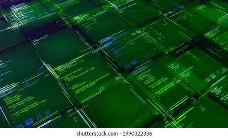 Green Background Program Codes Table Animation Stock Illustration ...