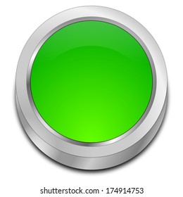 Green Blank Button Stock Illustration 269362169