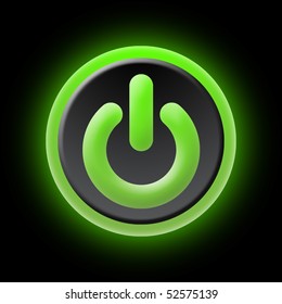 Green Button Dark Background Stock Illustration 52575139 | Shutterstock