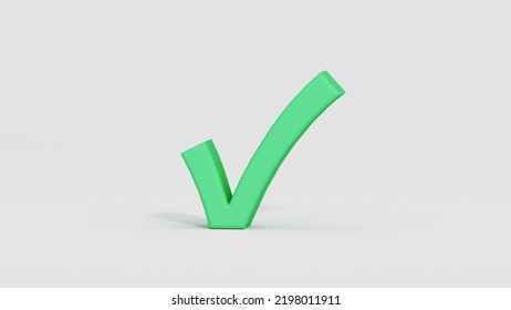 Green Check Mark 3d Render Illustration Stock Illustration 2198011911 ...