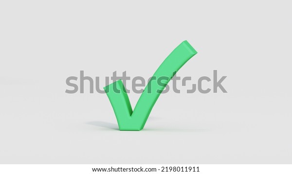 Green Check Mark 3d Render Illustration Stock Illustration 2198011911 ...