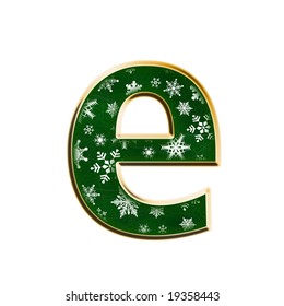 Green Christmas Lowercase E: ilustración de stock 19358443 | Shutterstock