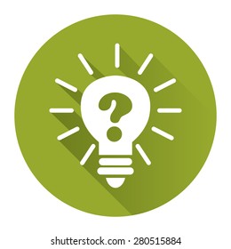 Green Circle Question Mark Light Bulb Stock Illustration 280515884 ...
