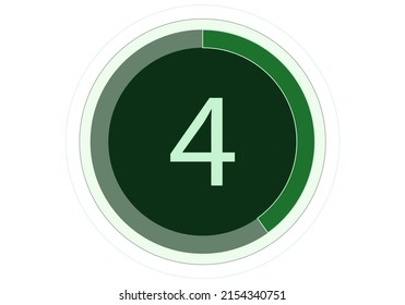 Green Countdown Number Four Stock Illustration 2154340751 | Shutterstock