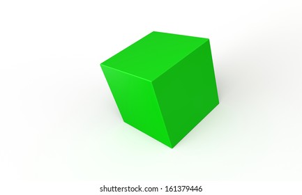 Green Cube 3d Isolated On White Stock Illustration 161379446 | Shutterstock