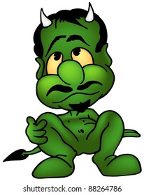 Green Devil Cartoon Illustration Stock Illustration 88264786 | Shutterstock