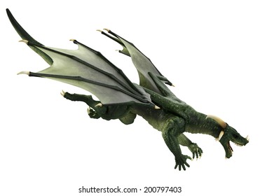 Green Dragon Attack Side View 스톡 일러스트 200797403 | Shutterstock