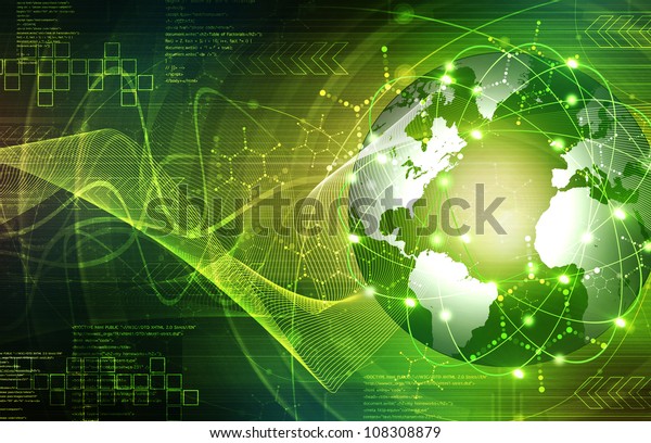 Green Earth Technology Background Stock Illustration 108308879 ...