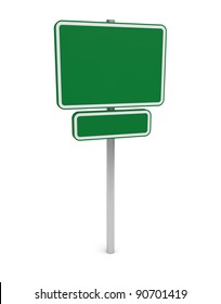 Green Empty Road Sign Direction Traffic Stock Vector (Royalty Free ...
