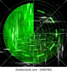 Green Empty Radar Screen Stock Illustration 15407401 | Shutterstock