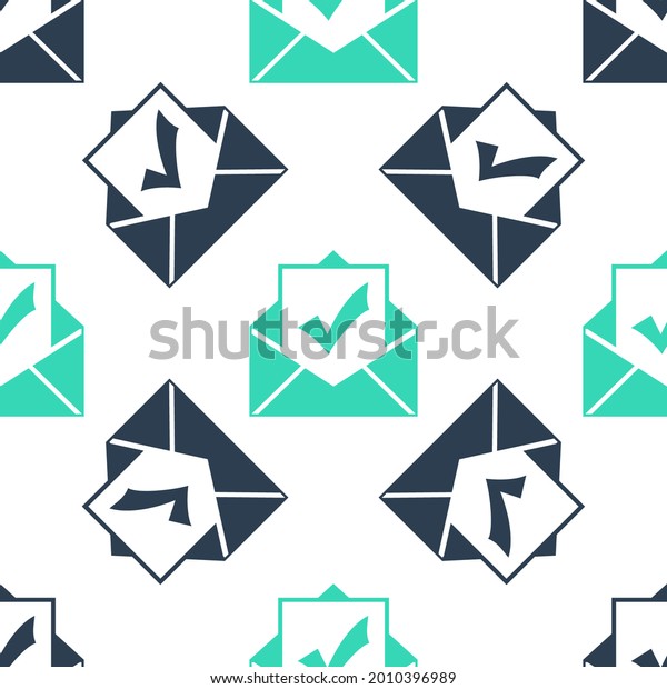 Green Envelope Document Check Mark Icon Stock Illustration 2010396989 ...