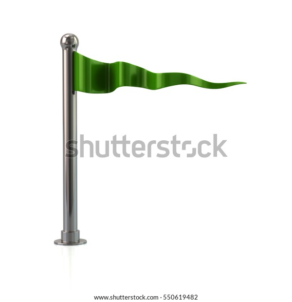 Green Flag Icon 3d Rendering On Stock Illustration 550619482