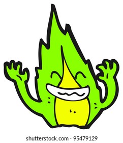 Happy Magic Flame Cartoon Stock Vector (Royalty Free) 67436614