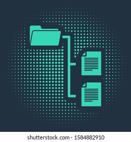 Green Folder Tree Icon Isolated On Stock Illustration 1584882910 ...