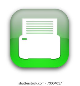 Green Glossy Print Button Isolated Over Stock Illustration 73034017 ...
