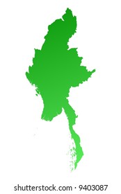 Myanmar Higt Detailed Map Subdivisions Administrative Stock Vector ...
