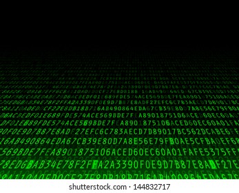 Matrix Background Green Symbols: ilustración de stock 1554023954