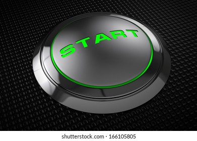 Green Led Start Button On Black Stock Illustration 166105805 | Shutterstock