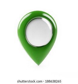 Green Map Pointer Isolated On White Stock Illustration 188638265 ...