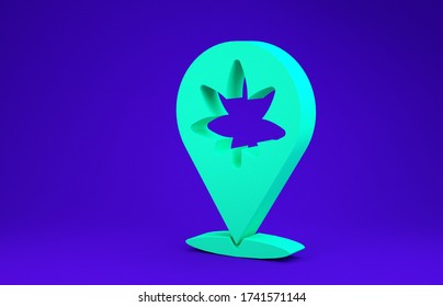 Green Map Pointer Marijuana Cannabis Leaf Stock Illustration 1741571144 ...