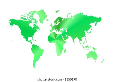 Green Map World: ilustrações stock 1354178 | Shutterstock