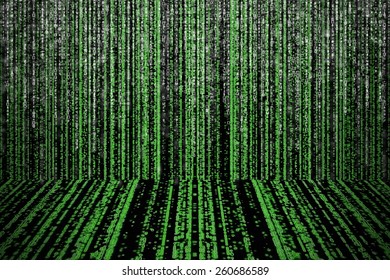 Green Matrix Abstract Background Perspective Vignette Stock ...