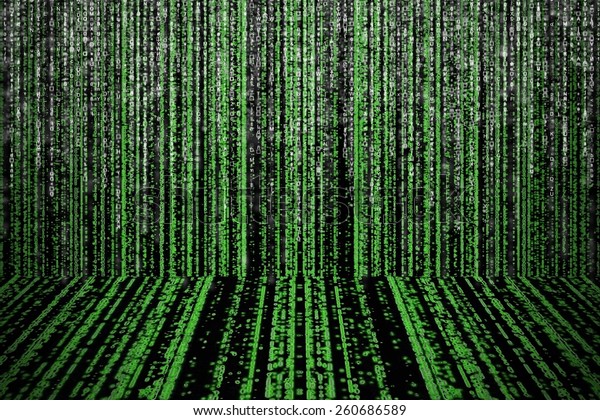 Green Matrix Abstract Background Perspective Vignette Stock ...