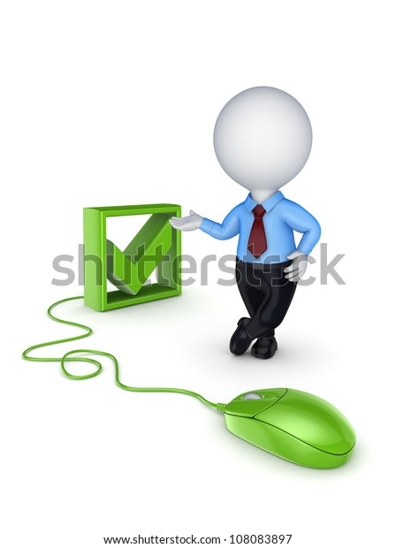 Green Mouse Tick Mark 3d Small Stock Illustration 108083897 | Shutterstock