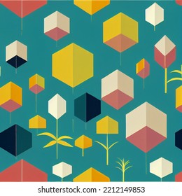 Green Nature Things Pattern Background Stock Illustration 2212149853 ...