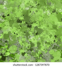 Green Paint Splatter Effect Texture On Stock Illustration 1287397870 ...