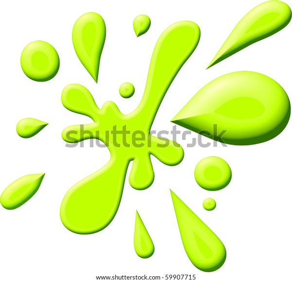 Green Paint Splodge Stock Illustration 59907715 | Shutterstock