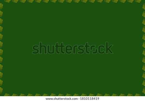 Green Pattern Border Design On Dark Stock Illustration 1810118419 ...