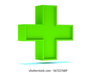 Green Plus Sign 3d Rendering Stock Illustration 567227689 | Shutterstock