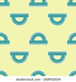 Green Protractor Grid Measuring Degrees Icon Stock Illustration ...
