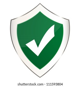 Green Shield Check Mark Stock Illustration 111593804