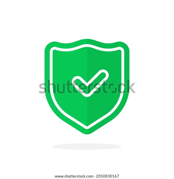 Green Shield Check Mark Like Security Stock Illustration 2050830167 ...