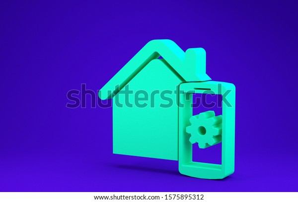 Green Smart Home Remote Control System Stock Illustration 1575895312 ...