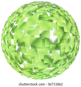 Green Sphere Made Squares Stock Illustration 36711862 | Shutterstock