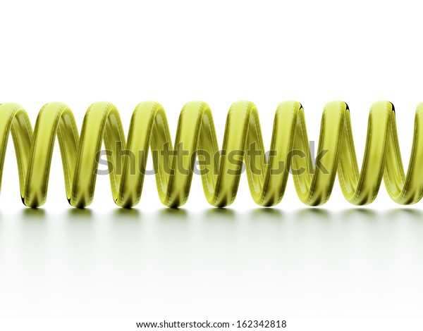 Green Spiral String Rendered On White Stock Illustration 162342818 ...