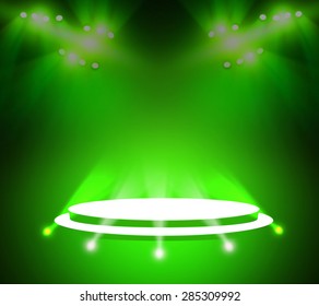 Green Stage Background Stock Illustration 285309992 | Shutterstock